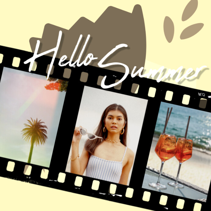 Yellow Futuristik Hello Summer Pos Instagram Template | PosterMyWall