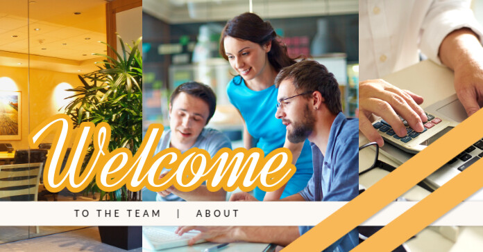 Plantilla de Yellow Geometric Welcome To The Team Facebook Ad ...