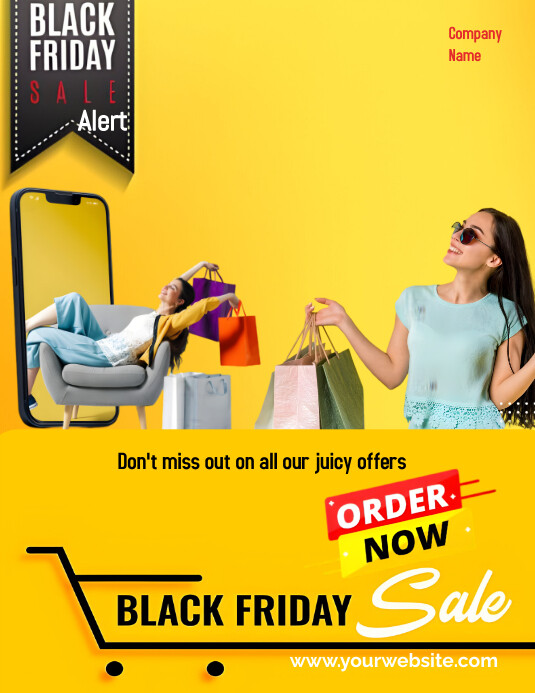 Yellow Gradient Black Friday Discount Bonanza Template | PosterMyWall