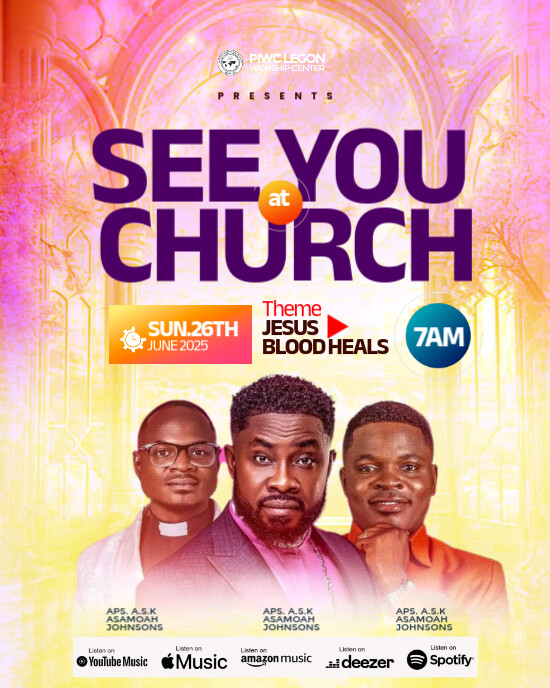 Yellow Gradient Church Flyer Instagram Portrait | PosterMyWall