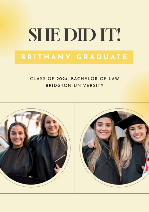 Yellow Gradient Graduation Appreciation Flyer Template | PosterMyWall