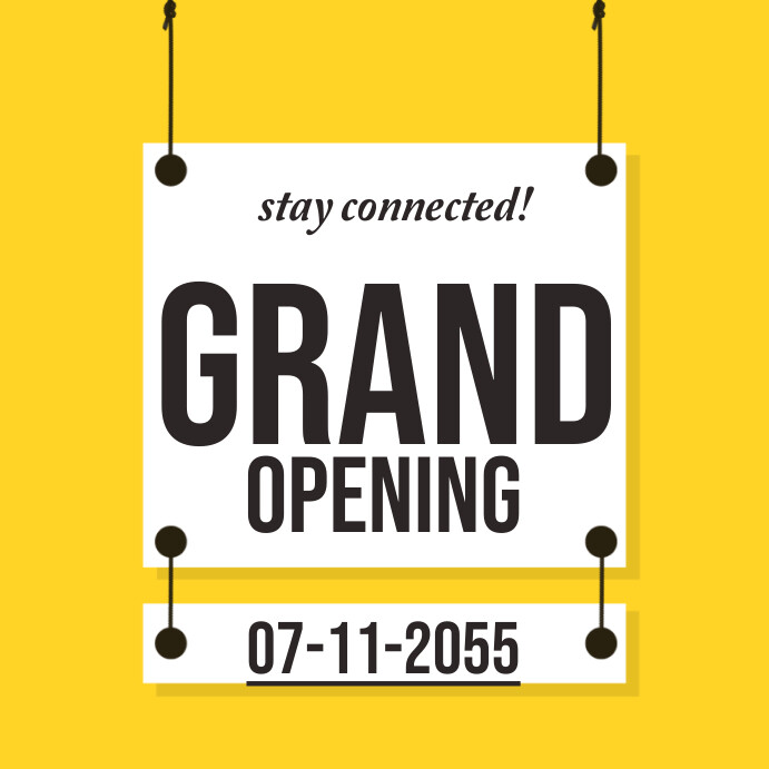 Yellow Gradient Grand Opening Template Insta | PosterMyWall