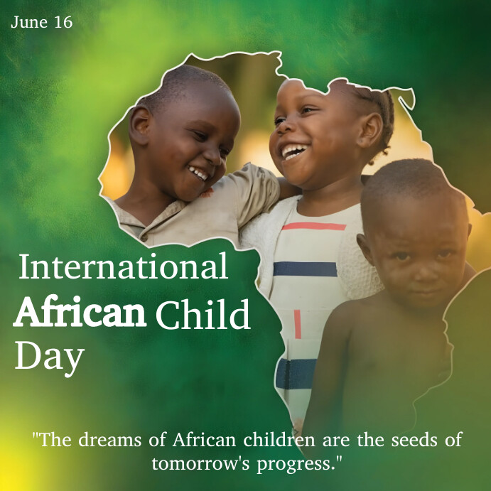 Copy of Yellow Gradient International Africa Child Da | PosterMyWall