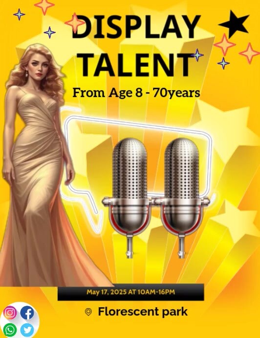 Copy of Yellow Gradient Talent Show Flyer (us Letter) | PosterMyWall