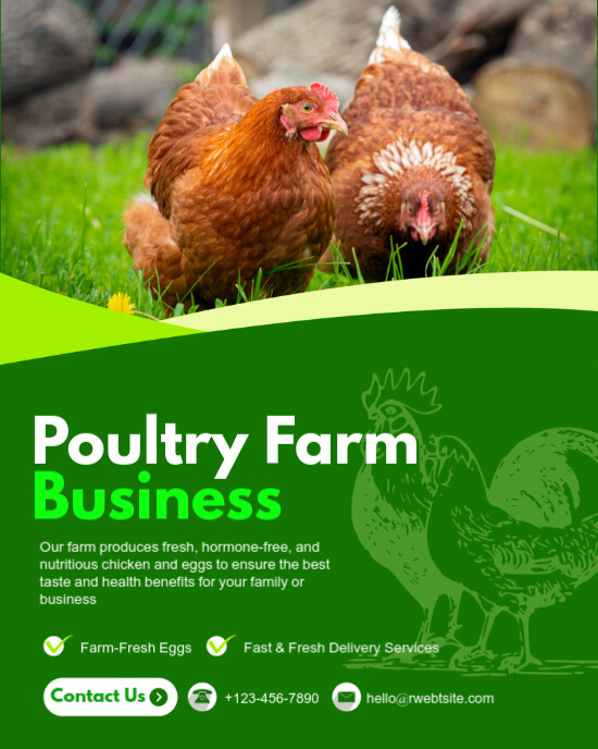 Copy of Yellow green Modern & Minimal Poultry Farm Business Instagram ...