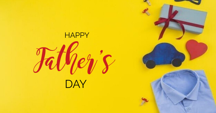 Yellow Happy Father's Day Facebook Shared Im Template | PosterMyWall