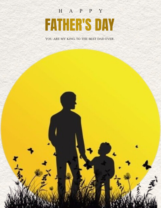 Yellow Happy Father's Day Flyer (us Letter) Template | PosterMyWall