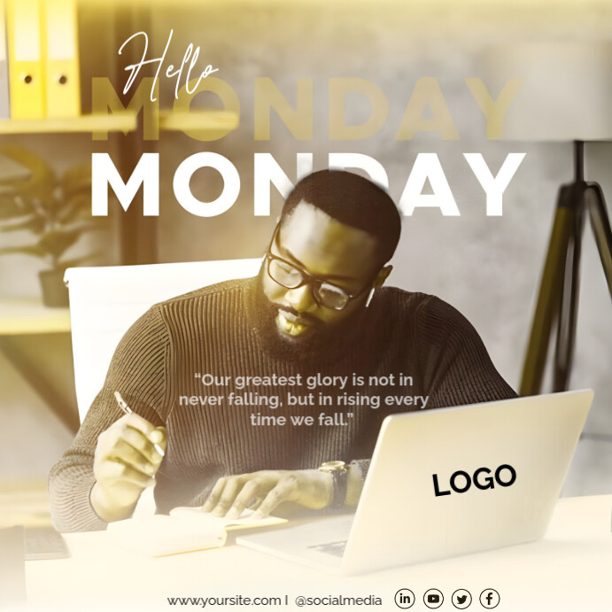 Copy of Yellow Hello Monday Instagram Post | PosterMyWall