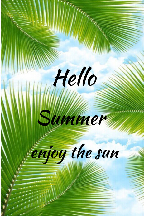 Yellow Hello Summer Poster Template | PosterMyWall