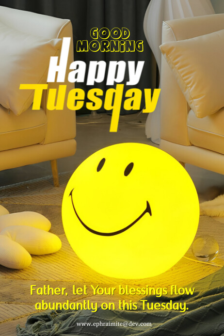 Yellow Hello Wednesday Poster Template | PosterMyWall