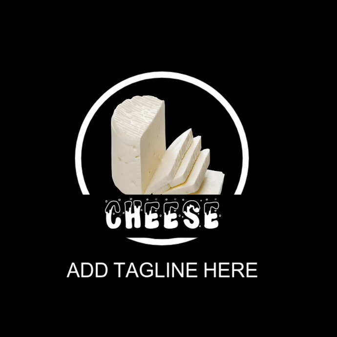Modèle Yellow Illustrative Cheese Logo | PosterMyWall