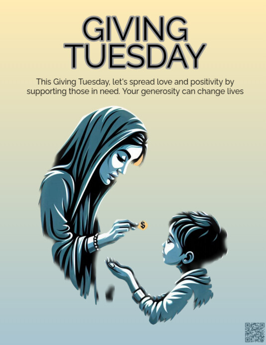Yellow Illustrative Giving Tuesday Flyer (us Letter) Template ...
