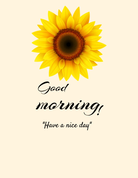 Yellow Illustrative Good Morning Flyer Flyer Template | PosterMyWall