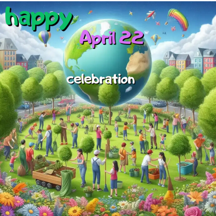 Copy of Yellow Illustrative Happy April 22 Celebration Instagram Post ...