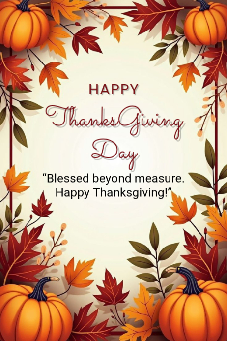 Yellow Illustrative Happy Thanksgiving Day Templates Post 2025 Poster ...