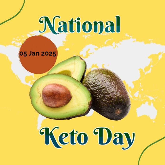 Yellow Illustrative Keto Instagram Post Template | PosterMyWall