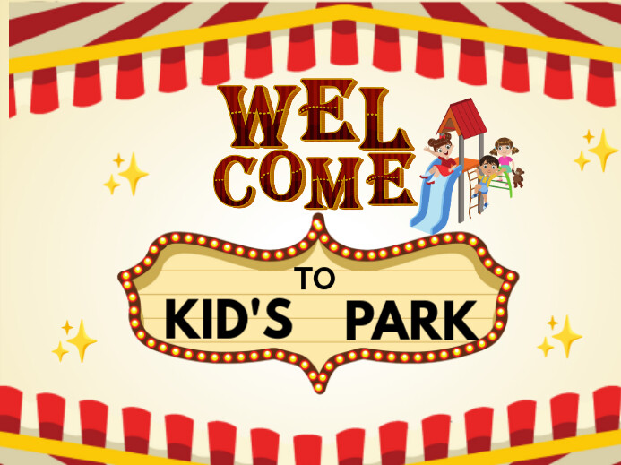 Copy of Yellow Illustrative Kid's To Kids Park Yard Sign | PosterMyWall