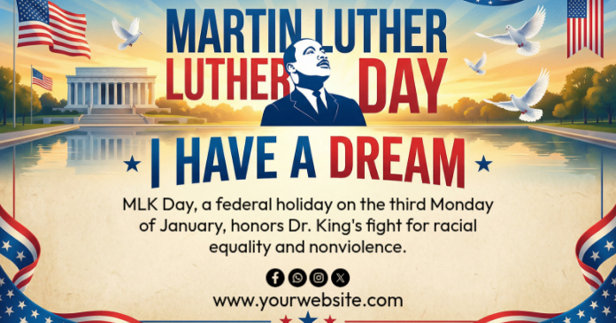 Yellow Illustrative Mlk Day Facebook Shared Image Template | PosterMyWall