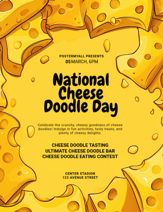 Copy of Yellow Illustrative National Cheese Doodle Day Celebration ...