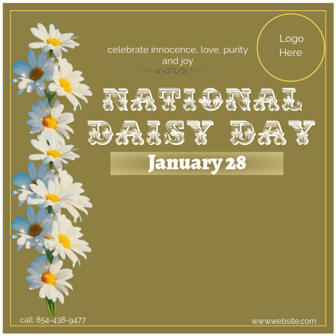Copy of Yellow Illustrative National Daisy Day Instagram Post ...