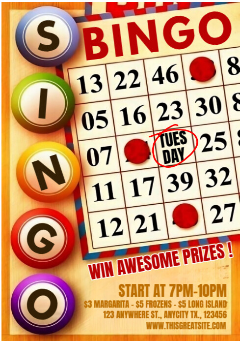 Plantilla de Yellow Illustrative Singo Bingo Event A4 | PosterMyWall