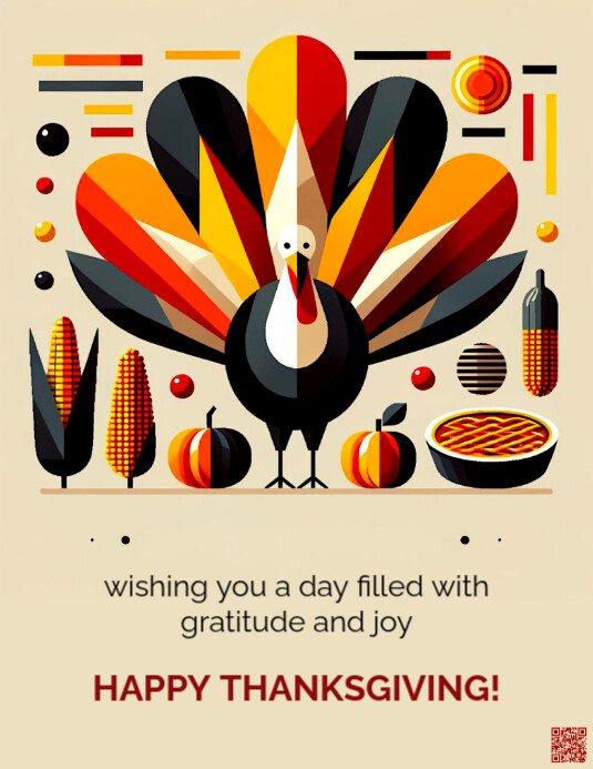 Yellow Illustrative Thanksgiving Greetings Flyer (us Letter) Template ...