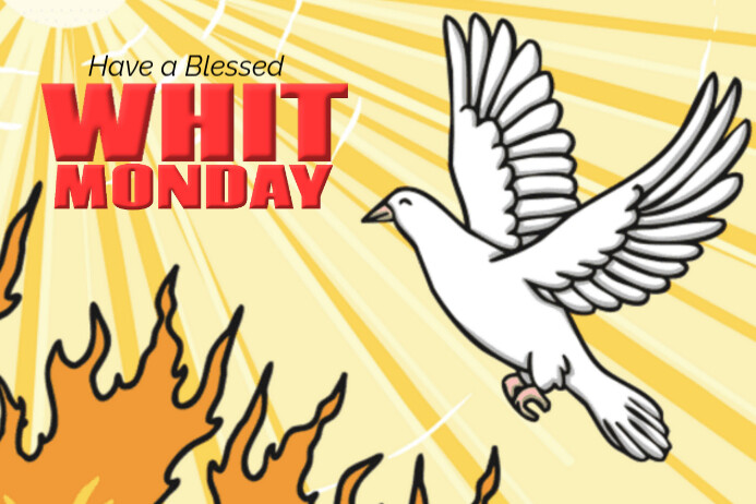 Yellow Illustrative Whit Monday Poster Template | PosterMyWall
