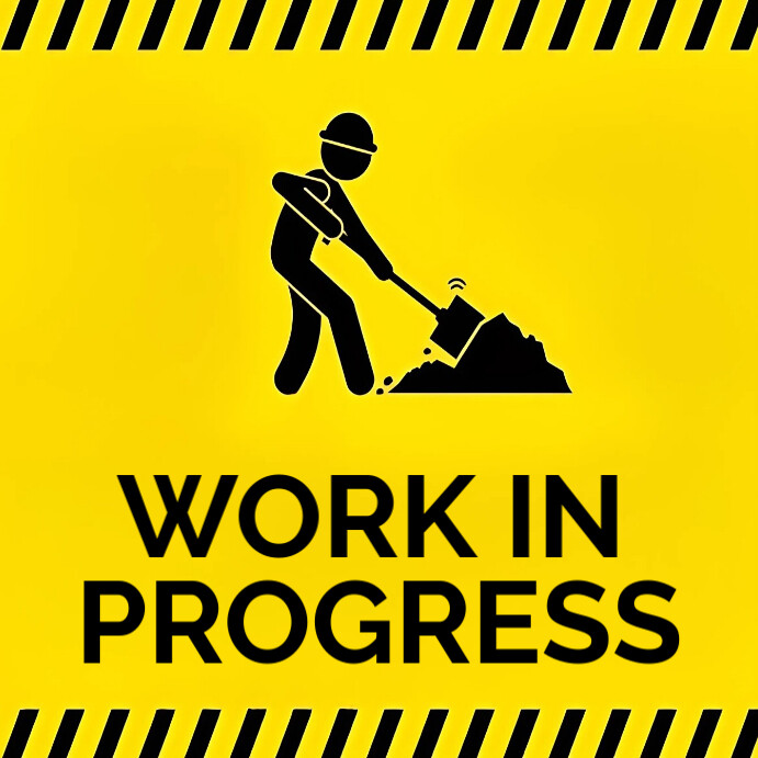 Copy of Yellow Illustrative Work In Progress Instagram Post | PosterMyWall