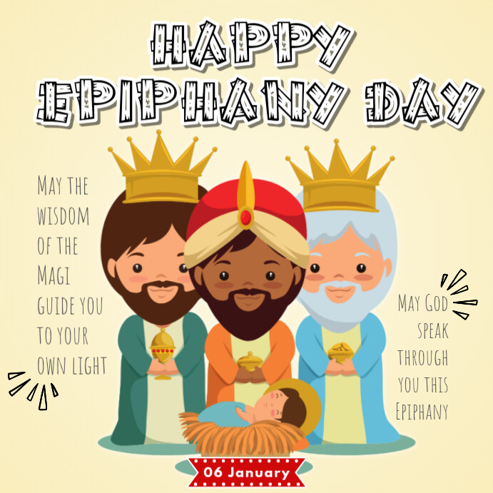 Yellow Ilustratif Epiphany 3 Kings Pos Instagram Template | PosterMyWall