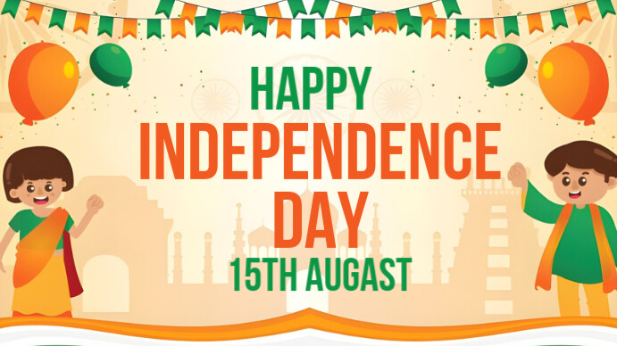 Yellow Independence Day India Celebration Presentation (16:9) Template ...