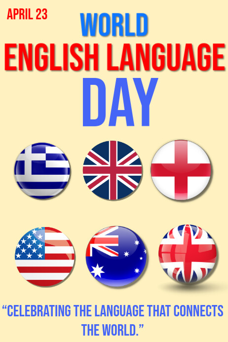 Yellow International Language Day Poster Template | PosterMyWall