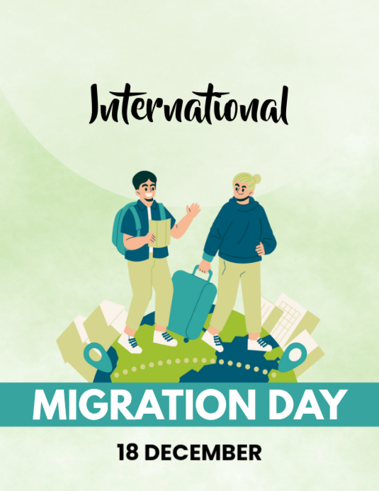 Plantilla de Yellow International Migration Day Flyer (us Letter ...