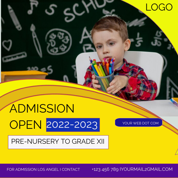 Yellow Joyful Admission Open Instagram Post Template | PosterMyWall