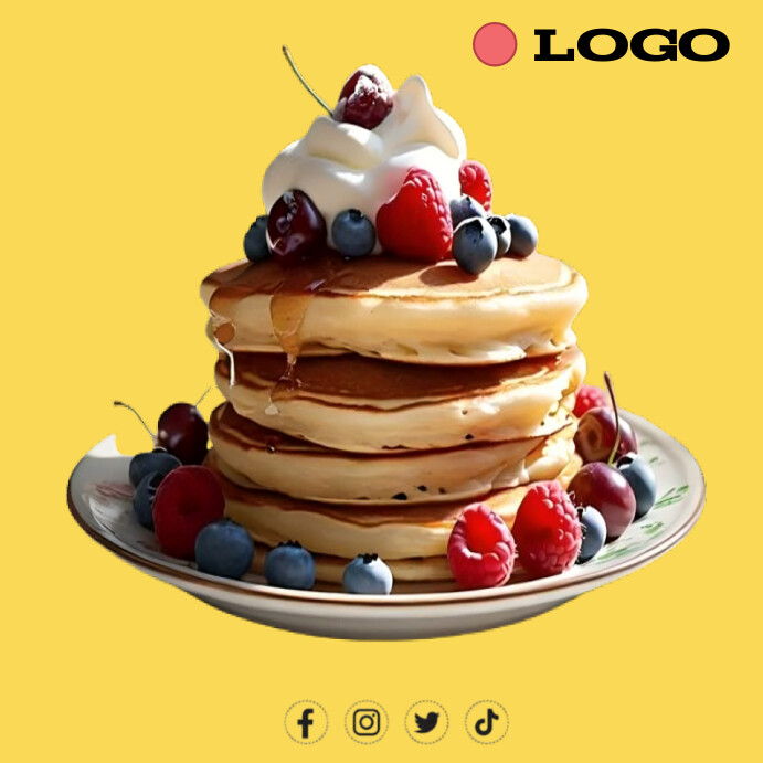 Yellow Joyful American Delicious Food Instagr Template | PosterMyWall