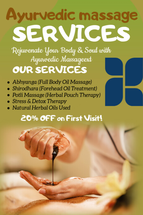 Copy of Yellow Joyful Ayurvedic. Massage Poster | PosterMyWall