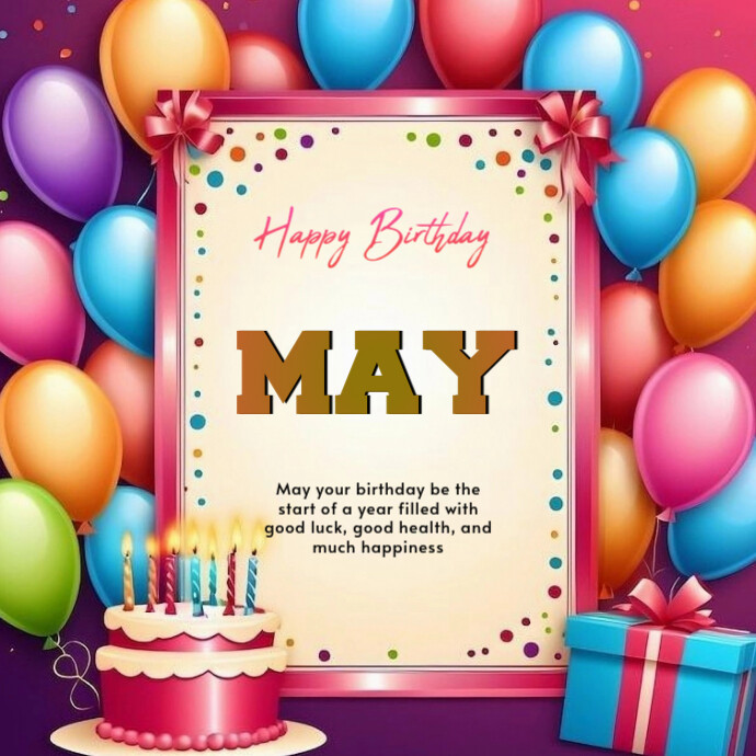 Yellow Joyful Birthday Card Logo Template | PosterMyWall