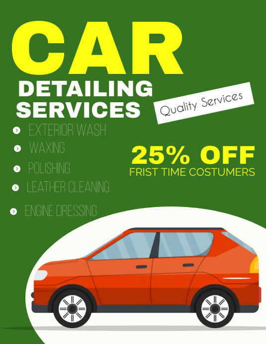 Plantilla de Yellow Joyful Car Detailing Services Graphics | PosterMyWall