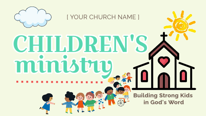Yellow Joyful Children's Ministry Digital Display (16:9) Template ...