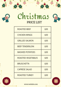 Christmas price list Template | PosterMyWall