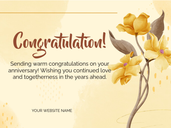 Yellow Joyful Congratulations And Thanks Posters Presentation Template ...