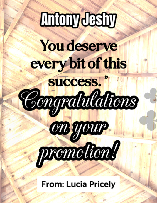 Plantilla de Yellow Joyful Congratulations On Your Promotion Template ...