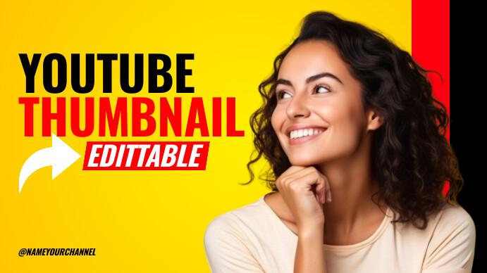 Yellow Joyful Editable Background Youtube Thu Template | PosterMyWall