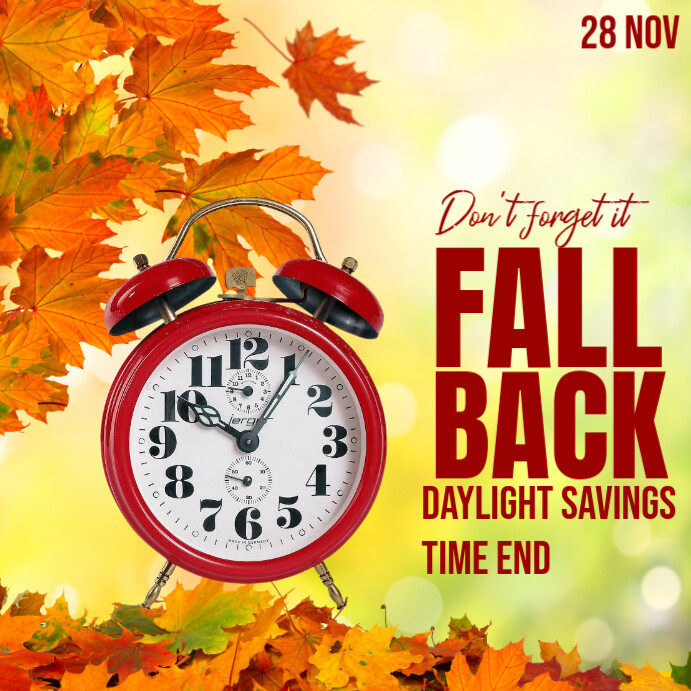 Copy of Yellow Joyful Fall Back Template Instagram Post | PosterMyWall