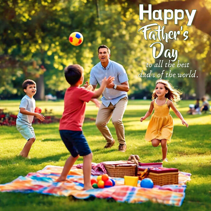 Yellow Joyful Father's Day Design Instagram P Template | PosterMyWall