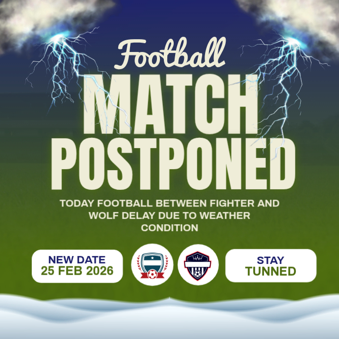 Copy of Yellow Joyful Football Match Postponed Instagram Post ...