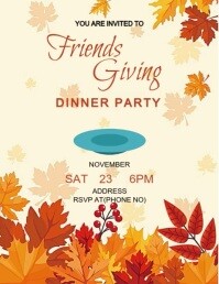 FRIEND'S GIVING CELEBRATION Template | PosterMyWall