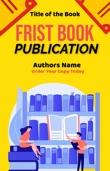 Yellow Joyful Frist Book Publication Tabloid Template | PosterMyWall