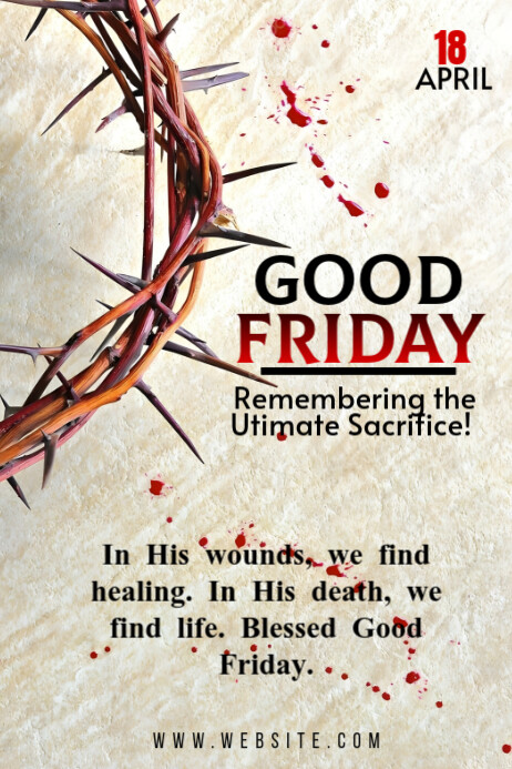 Yellow Joyful Good Friday Poster Template | PosterMyWall