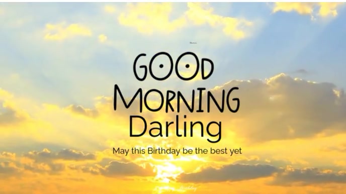 Yellow Joyful Good Morning Video Templates Digital Display (16:9 ...
