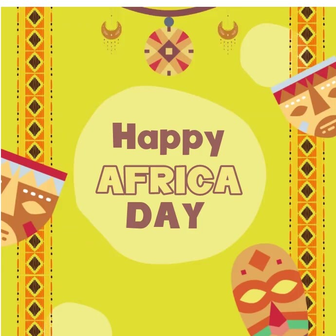 Yellow Joyful Happy Africa Day Instagram Post Templat | PosterMyWall